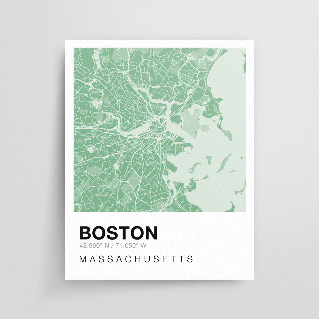 Color Swatch Map Print - Boston – CORD+IRON
